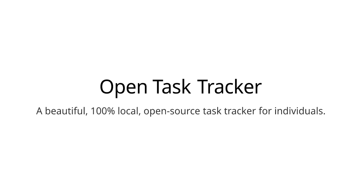Open Task Tracker